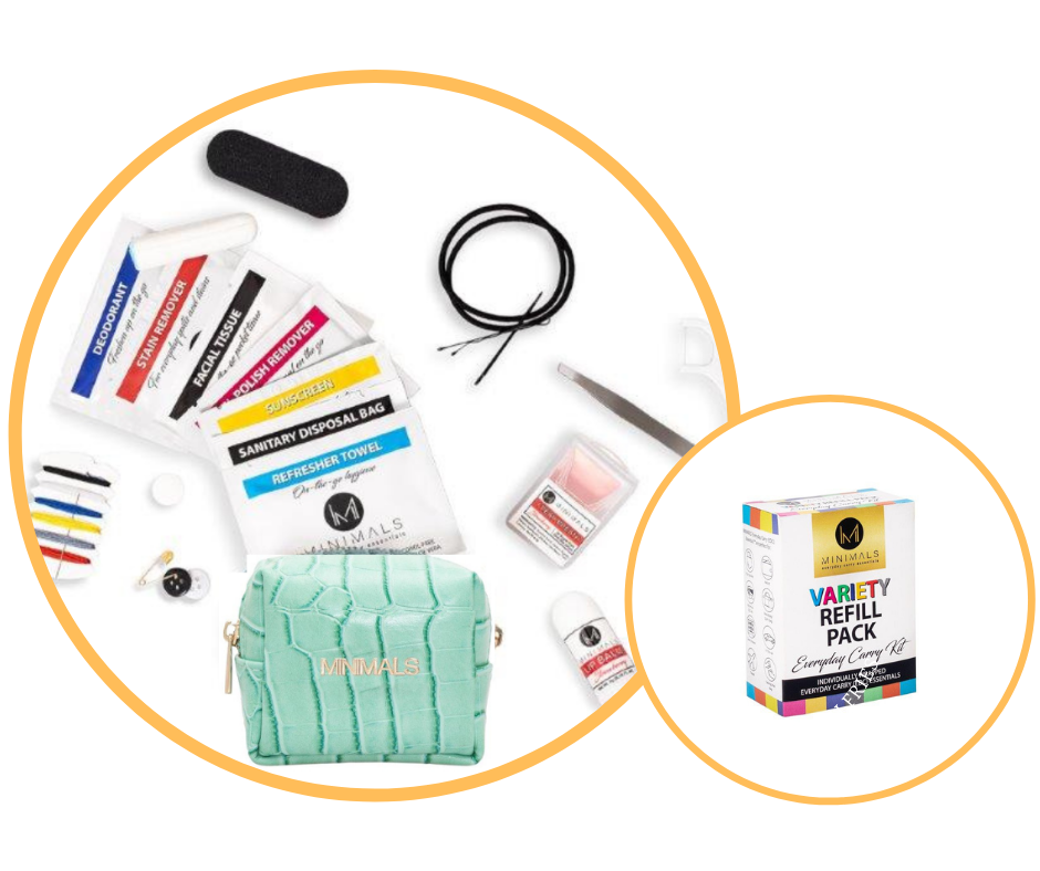 Aquamarine 20-Piece Everyday Carry Kit + FREE 7-Sachet Refill Pack Com ...